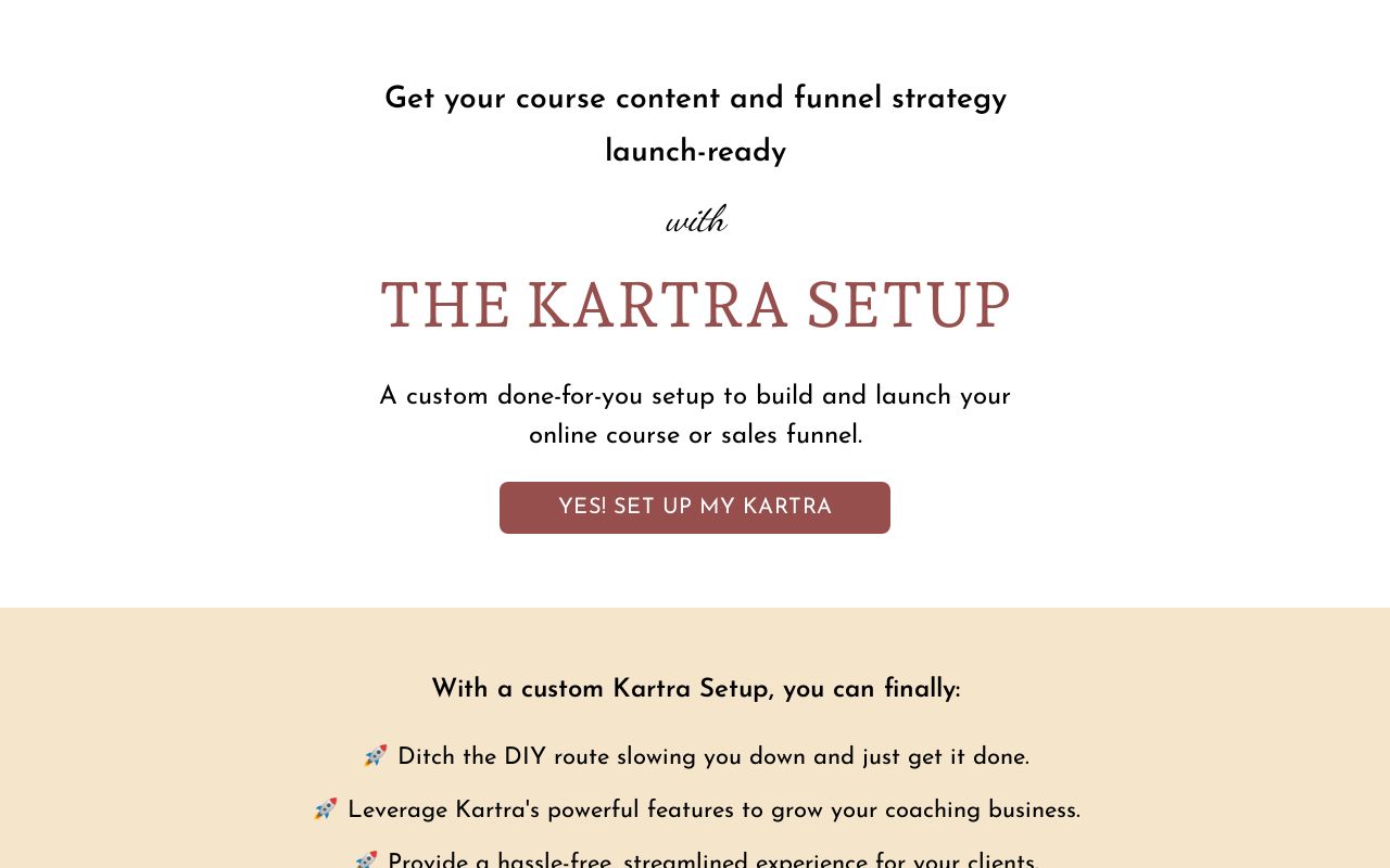 The Kartra Setup